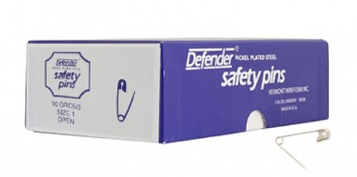 Bulk of 1440 #1 Defender Safety Pins Open Rust Resistant Large Size 1-1 ...
