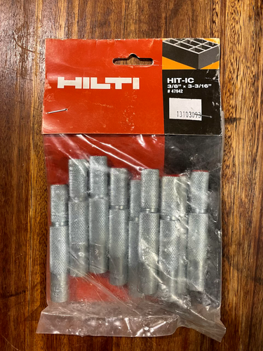 Hilti HIT-IC Internally Threaded Sleeve 3/8" x 3-3/16" #47942 (Qty 10 ...