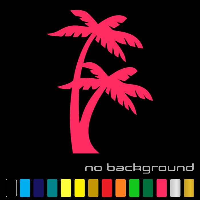 Palm Tree Sticker Vinyl Decal Tropical Island Beach Ocean Wall Car ...