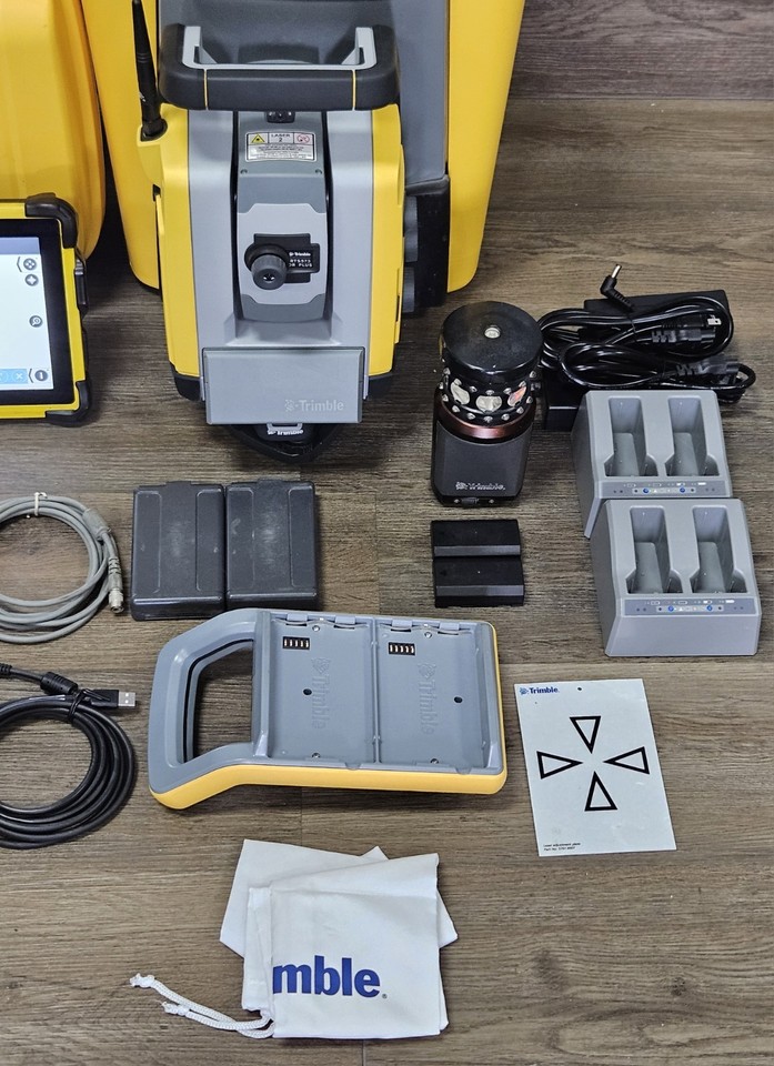 Trimble RTS573 3” DR+ Robotic Total Station Kit w/ T10 Tablet FieldLink ...