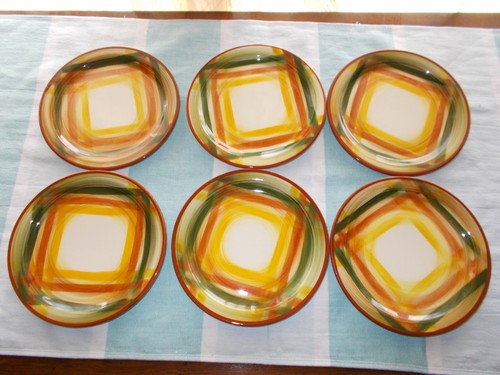 6 Vernon Kilns Vernonware Plaid Homespun Plate Bread & Butter Plus ...
