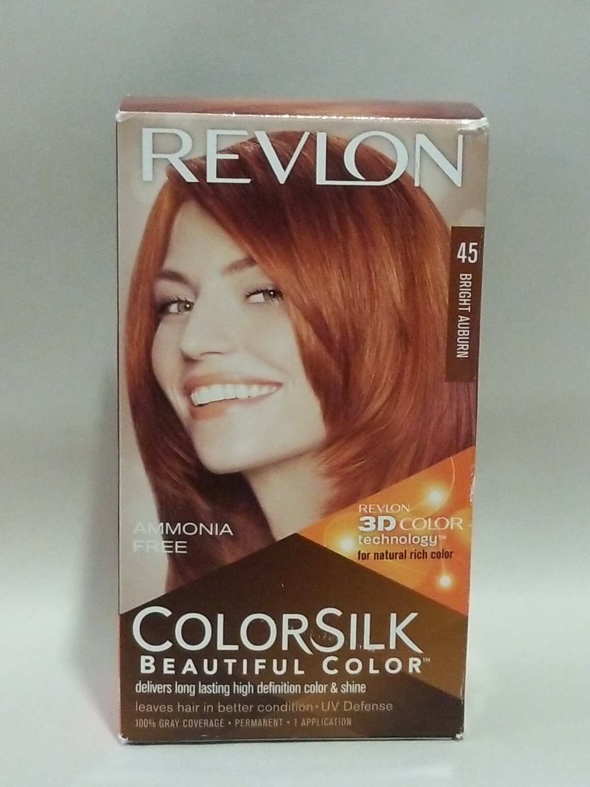 (1) REVLON ColorSilk Hair Color # 45. BRIGHT AUBURN ( NEW ) Ammonia ...