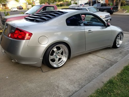 Fits 03-07 Infiniti G35 Coupe Rear Window Louver PP Matte Black Rain ...