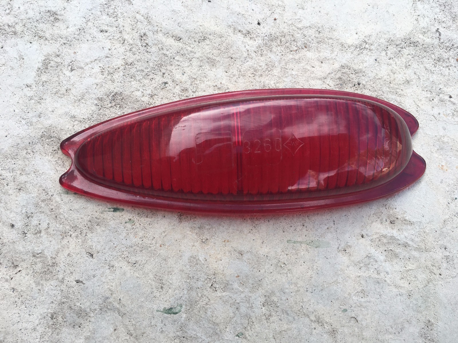 Porsche 356 Tail Light Lense (1) (Right,Passenger Side) RP#2 SWF 3260 ...