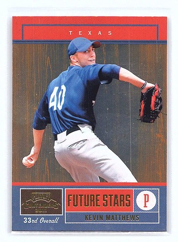 2011 Playoff Contenders Kevin Matthews #4 Texas Rangers | eBay