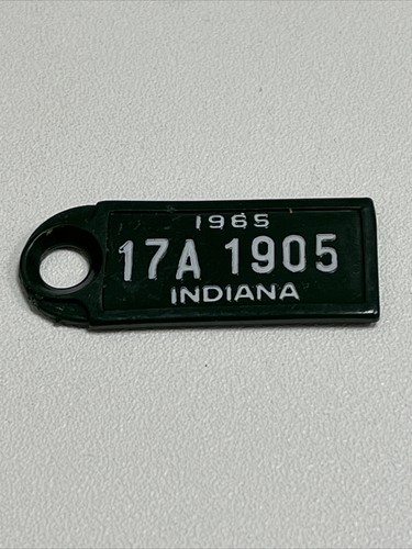 INDIANA 1965 Disabled Veterans Mini License Plate Key Chain Ring Tag ...