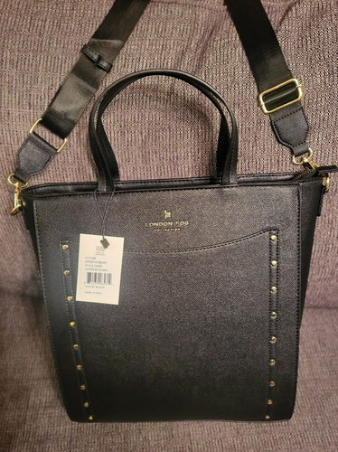 London Fog 100th Anniversary Black Cavier Book Bag - New with Tags | eBay
