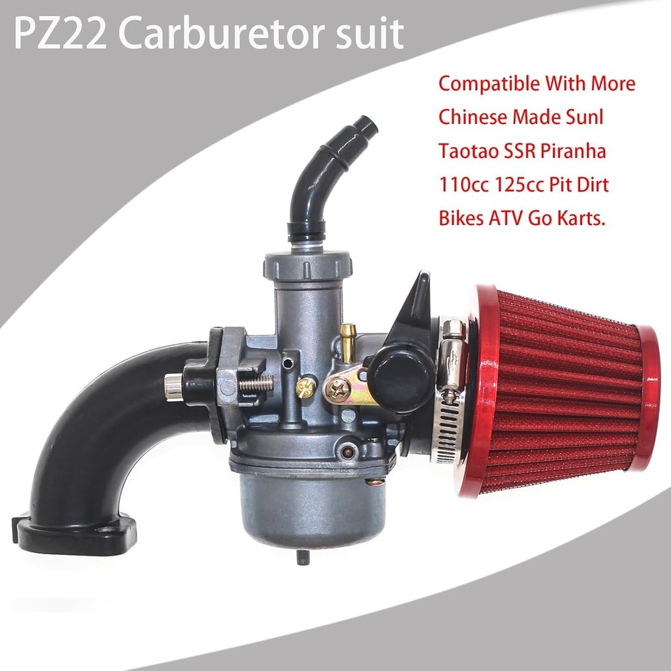 PZ22 Carburetor 22mm Carb For SSR 125cc 110cc CRF50cc TaoTao Coolster ...