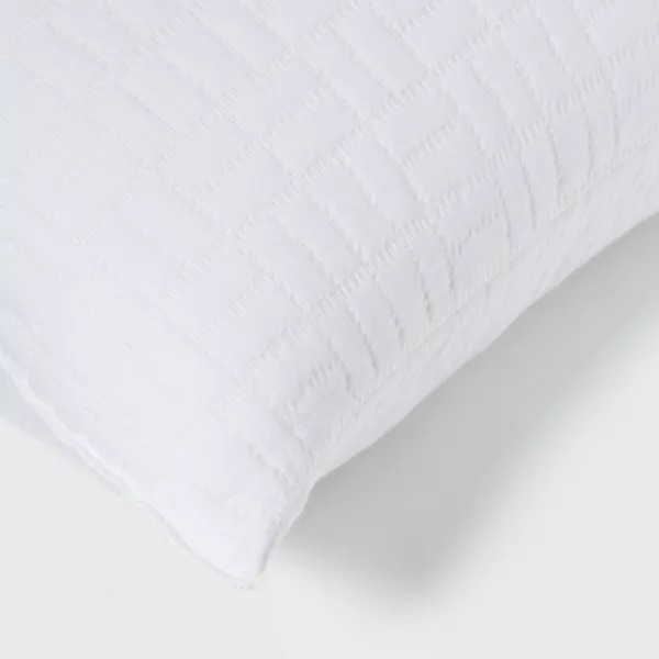 Room Essentials Standard/Queen Medium 2pk Plush Knit Bed Pillows- White ...