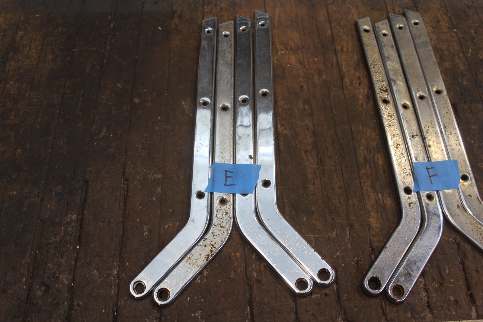 1967 Corvette Orig Survivor LH & RH Seat Hinge Hockey Sticks 1963 1964 ...