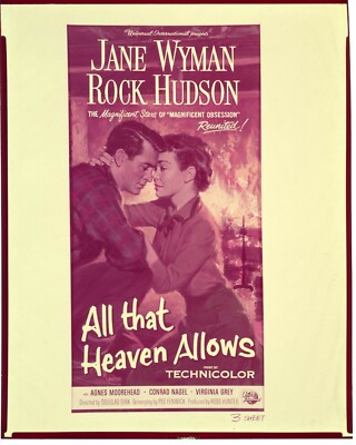 JANE WYMAN ROCK HUDSON Original Vintage 1956 8x10 Color Poster Art ...