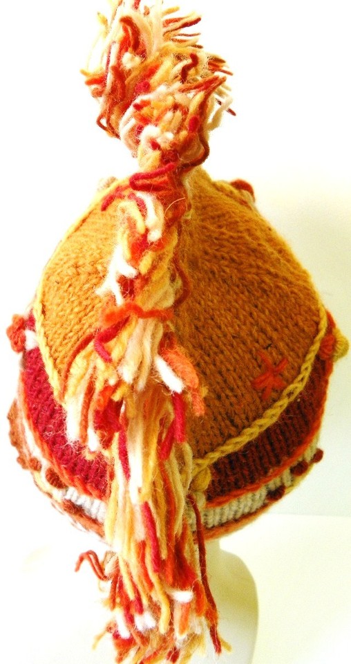 New Gorgeous Hand Knitted Mohawk Woolen Hat/Cap Hand Knitted in Nepal ...