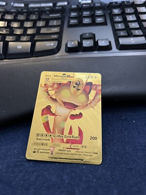 Meowth VMAX — Gold Foil Pokemon Card Fan Art Card | eBay