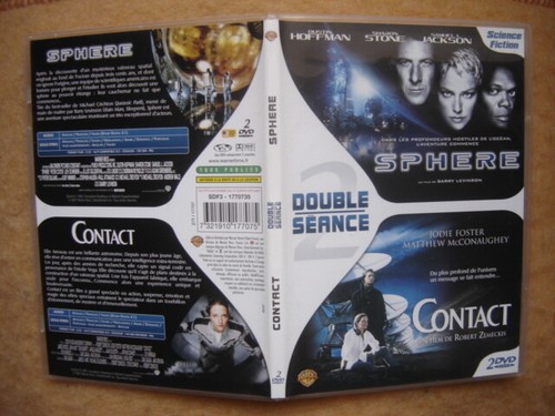2 DVD SPHERE + CONTACT- D Hoffman, S Stone, S L Jackson, J Foster, M ...