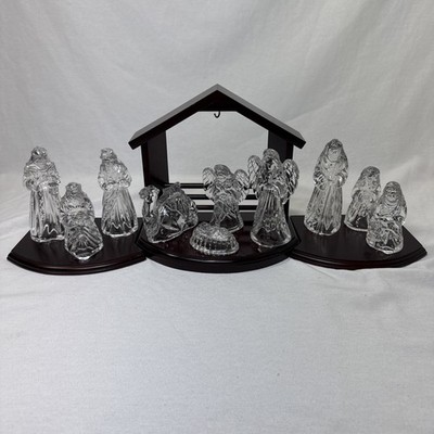 Princess House Nativity Set Collection of 13 Piece Set Lead Crystal ...