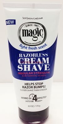 MAGIC RAZORLESS CREAM SHAVE REGULAR STRENGTH FOR NORMAL BEARDS 6oz | eBay