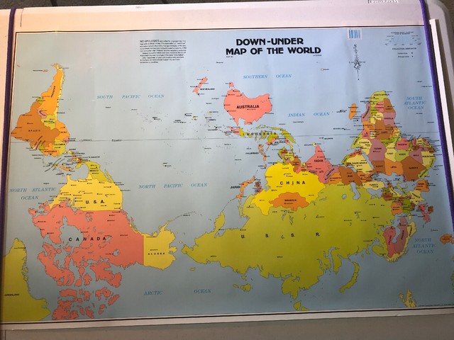 Down Under Map of the World | eBay