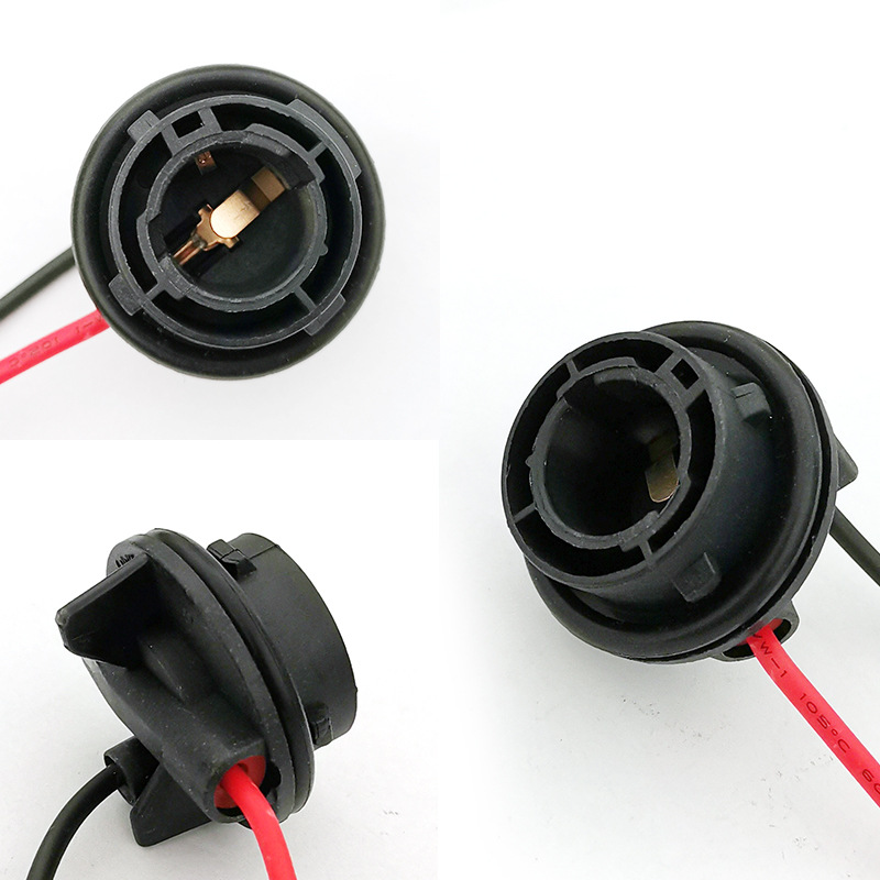 4X For Car Turn Signal Light Bau15S 1156 Bulb Socket Holder Wire ...