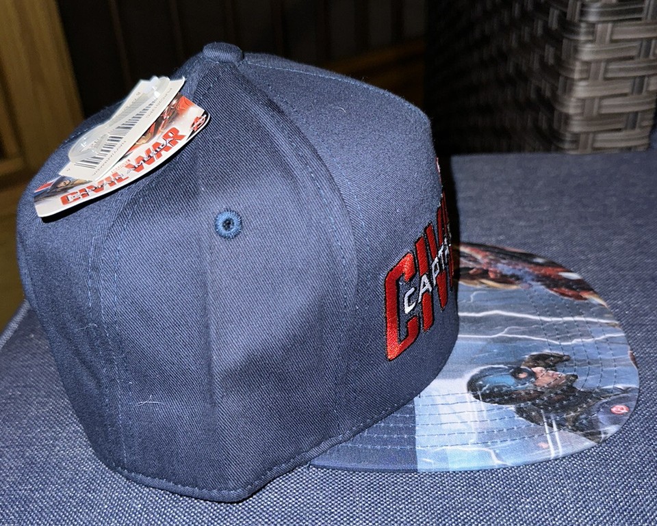 Marvel Civil War Captain America Iron Man Avengers Snapback Hat one ...