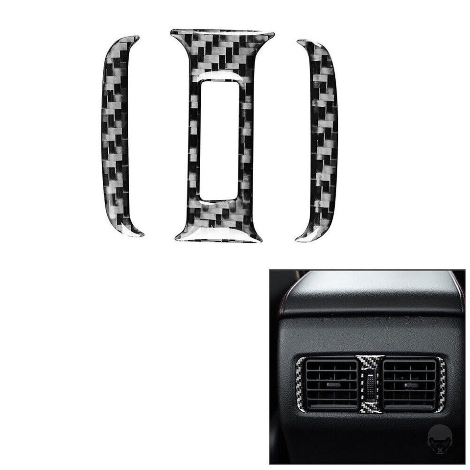 3Pcs Carbon Fiber Rear Air Vent Outlet Cover Trim For Toyota 4Runner ...