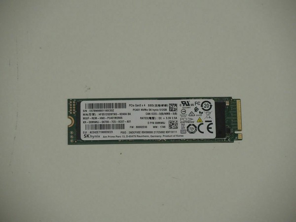 Pc601 NVMe SK Hynix 512gb PCIe Gen 3 X 4 SSD HFS512GD9TNG for sale ...
