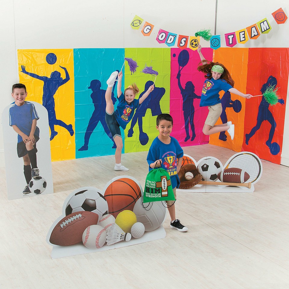 Large Sports Vbs Backdrop Banner, Party Decor, 6 Pieces | eBay
