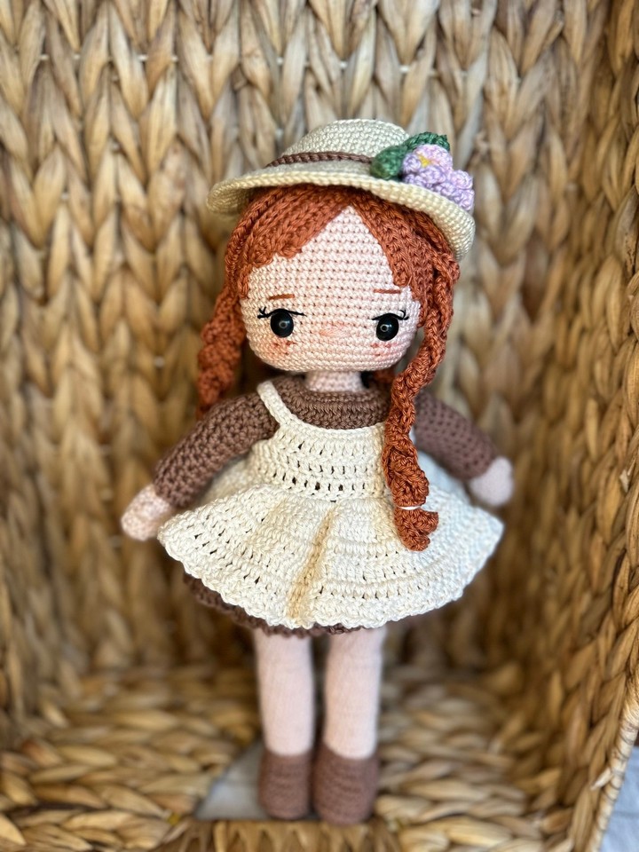 Handmade Crochet Doll, Organic Cotton Amigurumi Toy, Movable Head | eBay