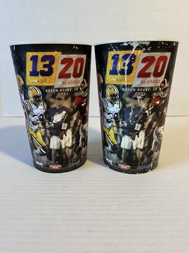 Lot 3 SEC Alabama Crimson Tide Souvenir Plastic Tailgate Cup LSU TN | eBay