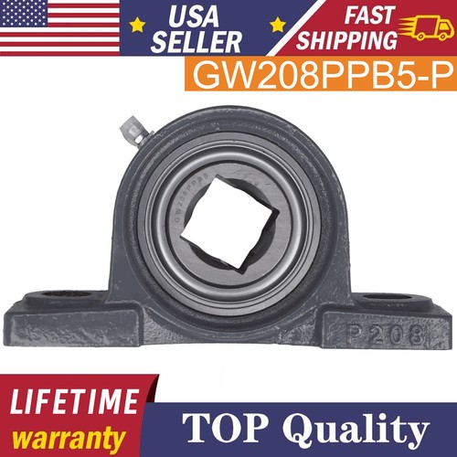GW208PPB5-P 1-1/8" Square Disc Harrow Pillow Block Bearing Tufline FAST ...