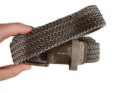 Travis Mathew Cuater Men's Golf Belt, Woven Braided Stretch Gray & Blue ...