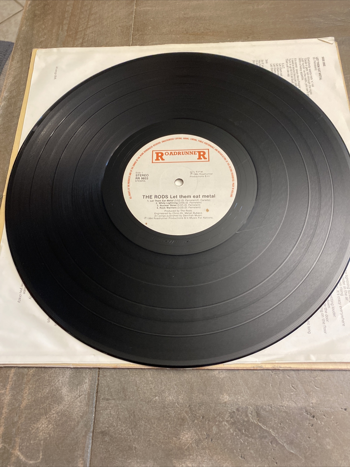 THE RODS- Let Them Eat Metal LP - Roadrunner- Netherlands - Play tested ...