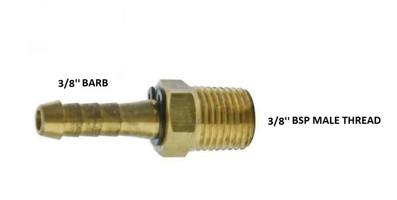 BRASS SWIVEL BARB TAIL PIECE HOSE TAIL 1/4''-1'' BSP MALE AUS MADE ...