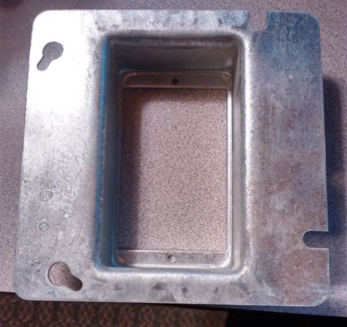 Appleton EGS 856-100 4-11/16" SQ 1-Device Tile Cover Mud Ring 1" Raised ...