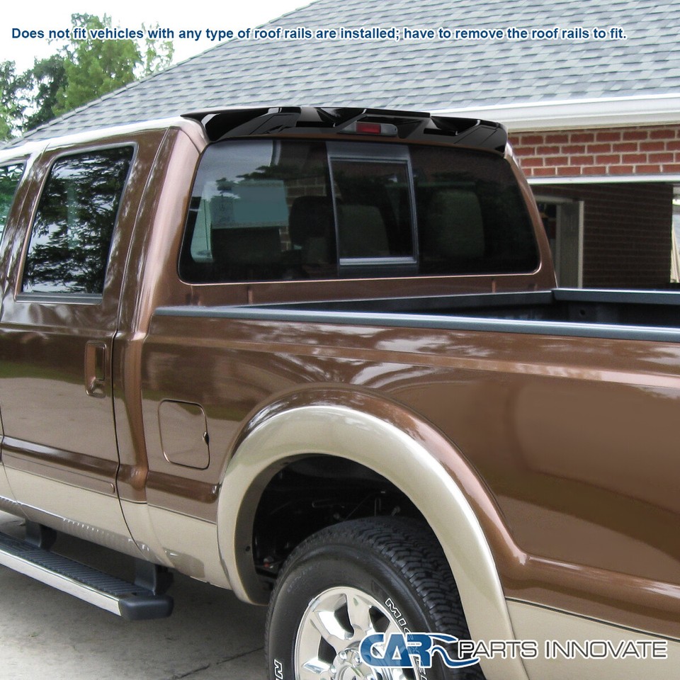 Fits 11-16 Ford F250 Glossy Black Painted Roof Rear Trunk Cab Spoiler ...