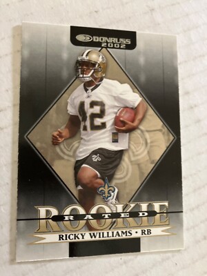 New Orleans saints Texas tech Ricky williams 2002 rookie football card ...