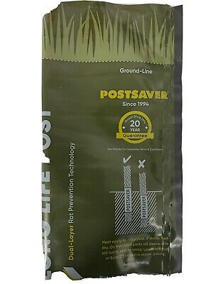 Postsaver Fence Post Rot Protection Sleeves for 3x3" Square & Round ...