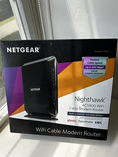 NETGEAR Nighthawk Dual Band AC1900 Cable Modem Router - Black C6900 ...