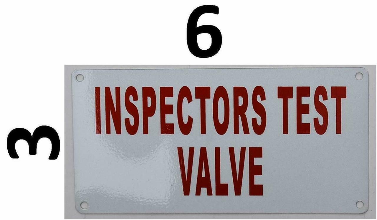 Test Valve Sign (White, Reflective !!, Aluminium 2X6)-REF24-1027 | eBay