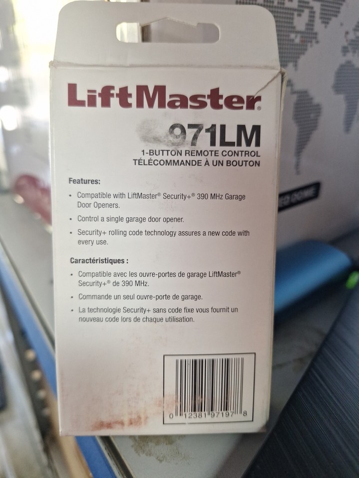 LiftMaster 971LM 1-Button Security+ Garage Door Opener Remote Control ...