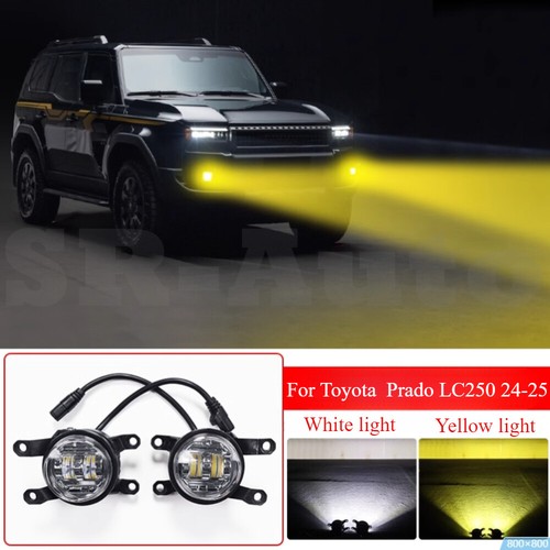 White+Yellow LED Front Fog Light Lamp For Toyota Land Cruiser Prado ...