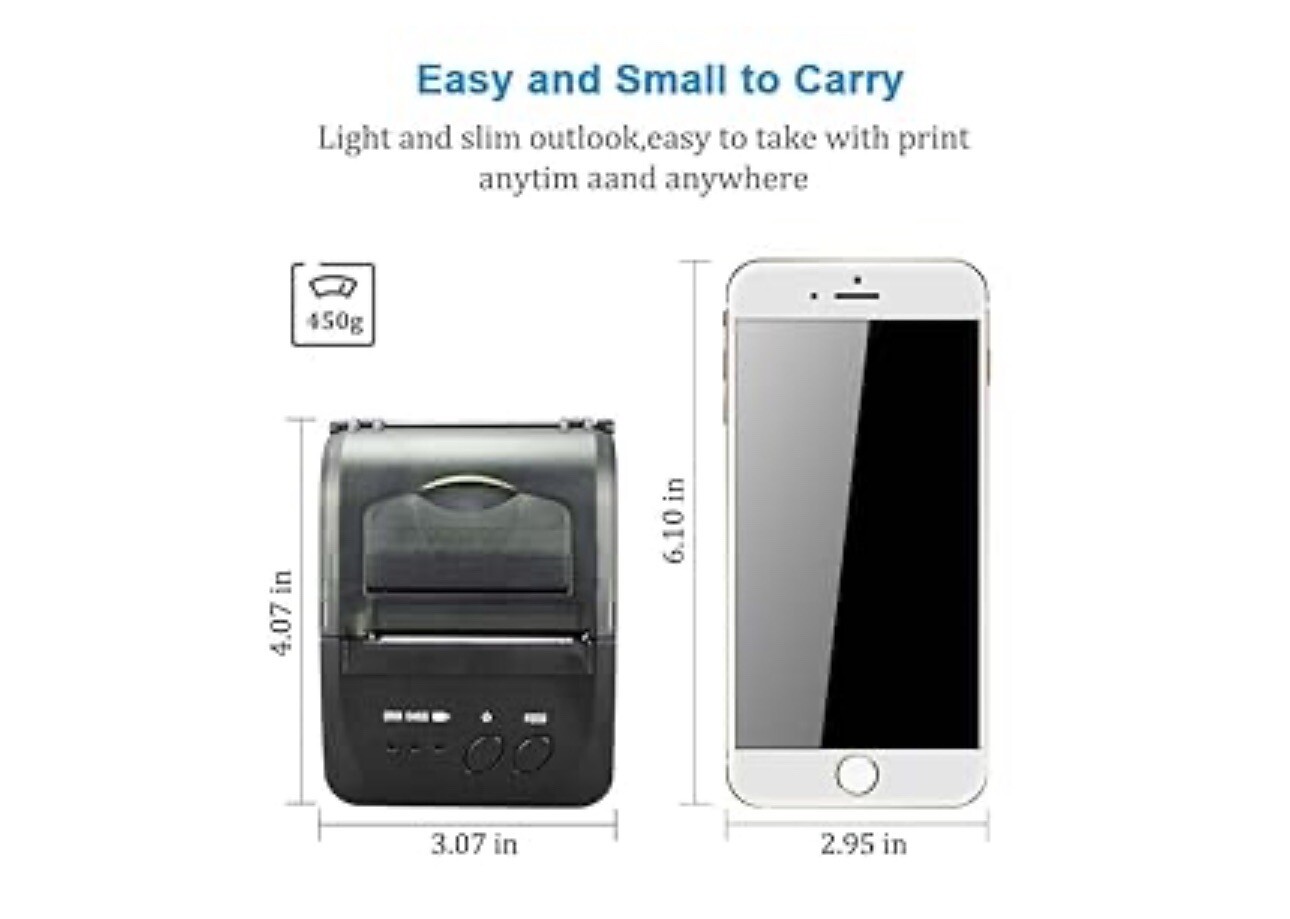 NETUM Wireless Bluetooth Receipt Thermal MINI Printer Portable Model NT ...