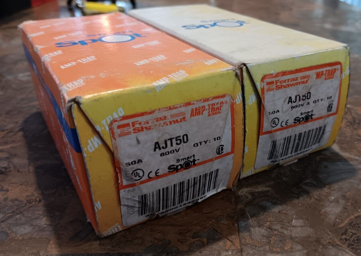 Pack of 10 Mersen AJT50 50A 600Vac Fuses New Old Stock NOS | eBay