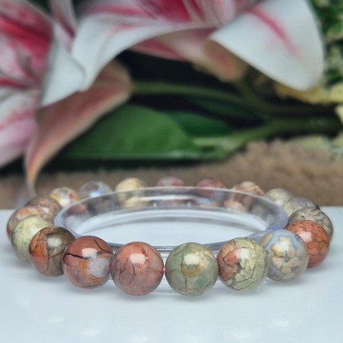 Cracked Alashan Agate Bracelet 10mm #9926 | eBay UK