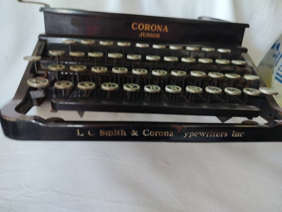 VINTAGE 1930's Corona Junior Typewriter LC Smith & Corona Typewriters ...