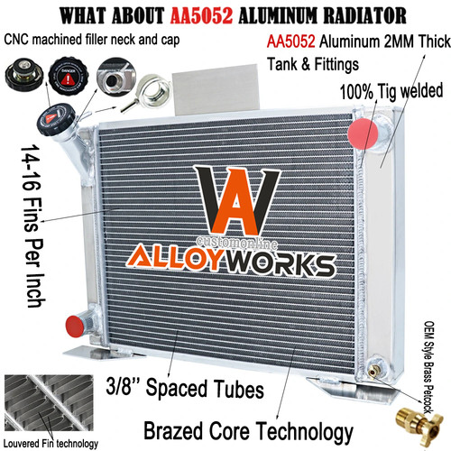 For 1982-1994 1986 1987 1990 Ford Ranger V8 Engine Swap Aluminum 4 ROW ...