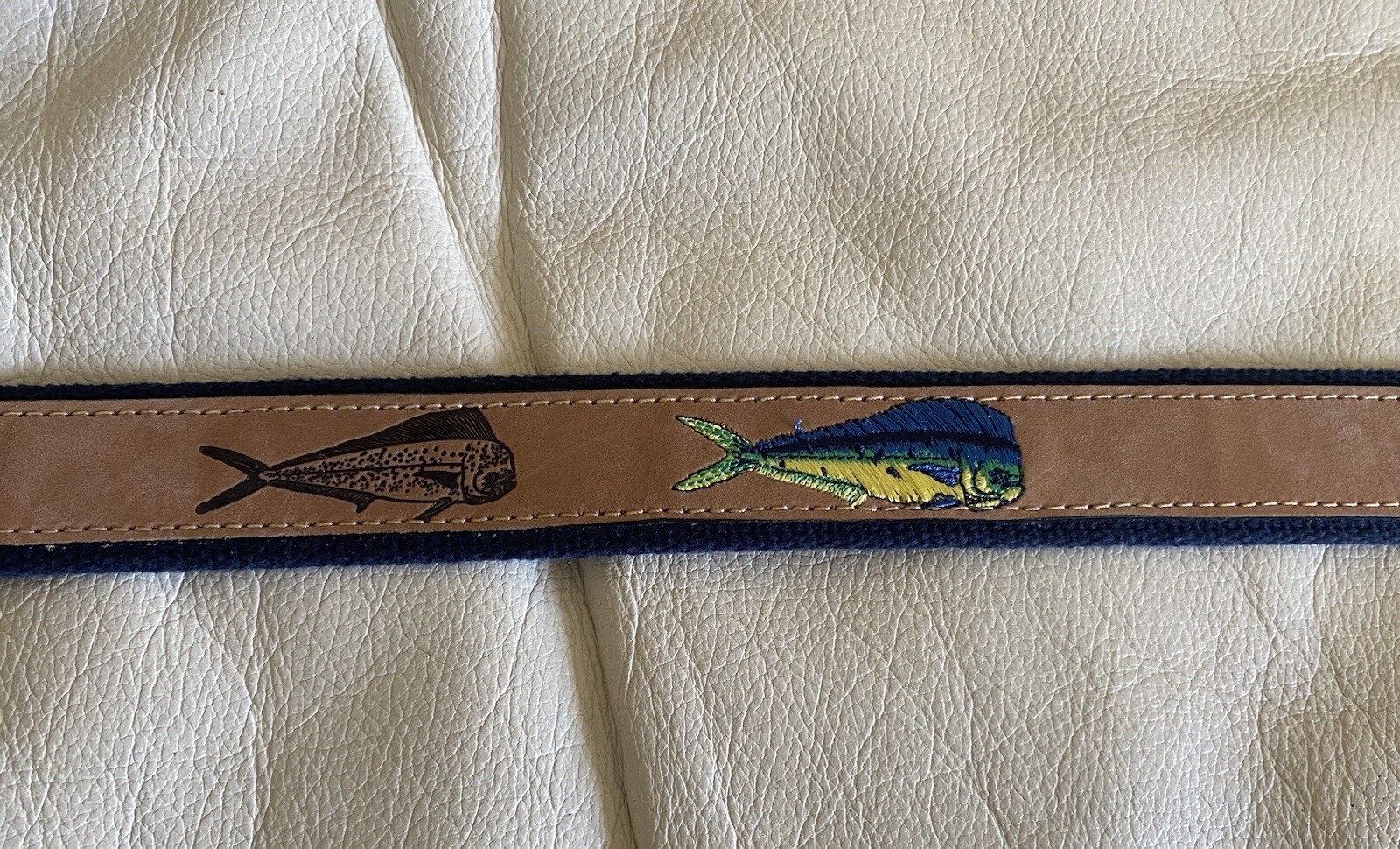 Fishing Belt 100% Brass Buckle USA Dolphin Fish Mahi Mahi Men’s 40” | eBay