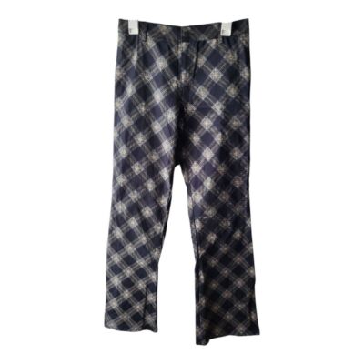 Motel rocks plaid flared trousers Size M New | eBay