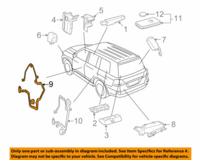 89746-60010 Toyota Harness, electrical key wire, no.1 8974660010, New ...