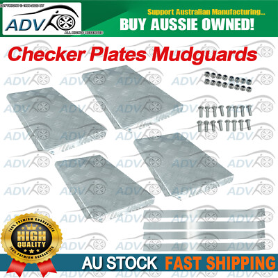 Set of 4 Aluminium Checker Plates 4X4 Ute 470mmx285mmx 2.5mm Mudguards ...