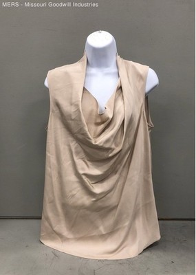 Theory Womens Sleeveless Top Makeup Solid Cowl Neck Shell Elegance ...